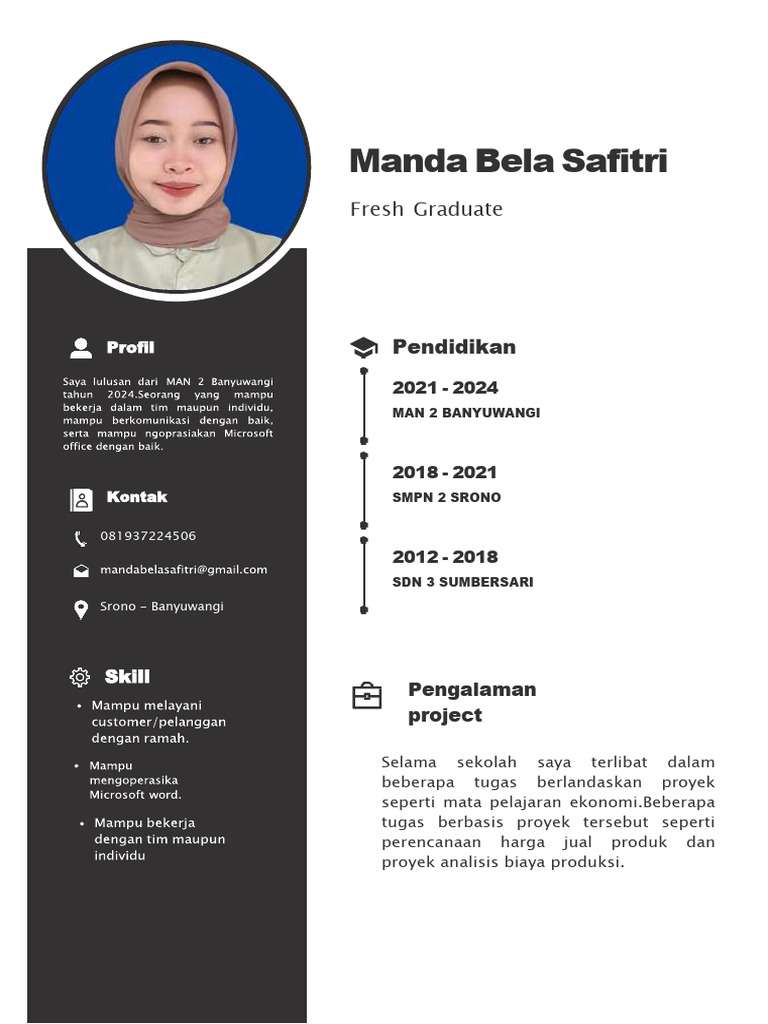 CV Manda Bela Safitri | PDF