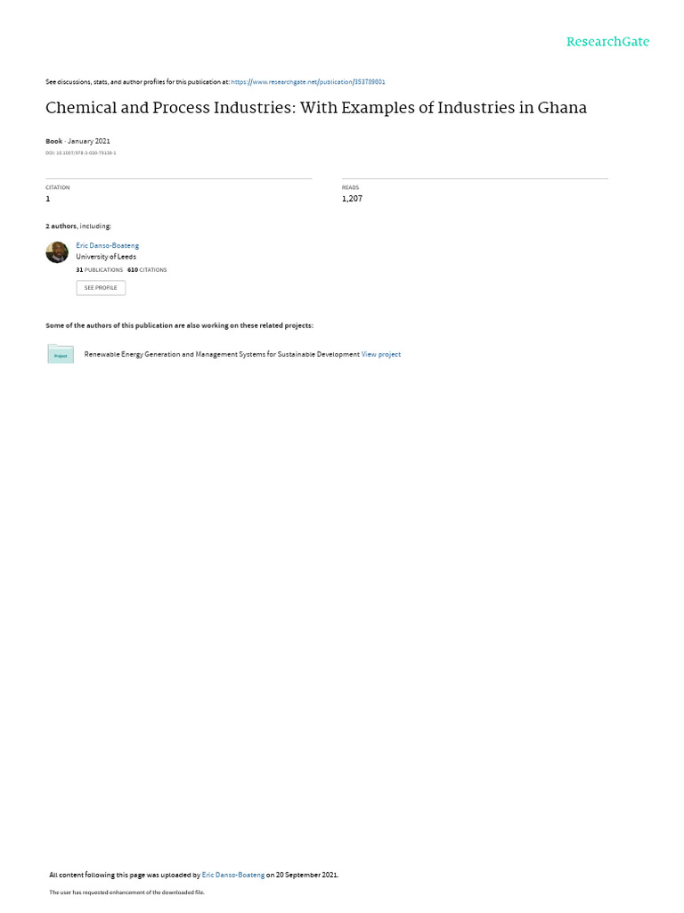 Bookmatter ChemicalAndProcessIndustries | PDF | Cocoa Solids | Art