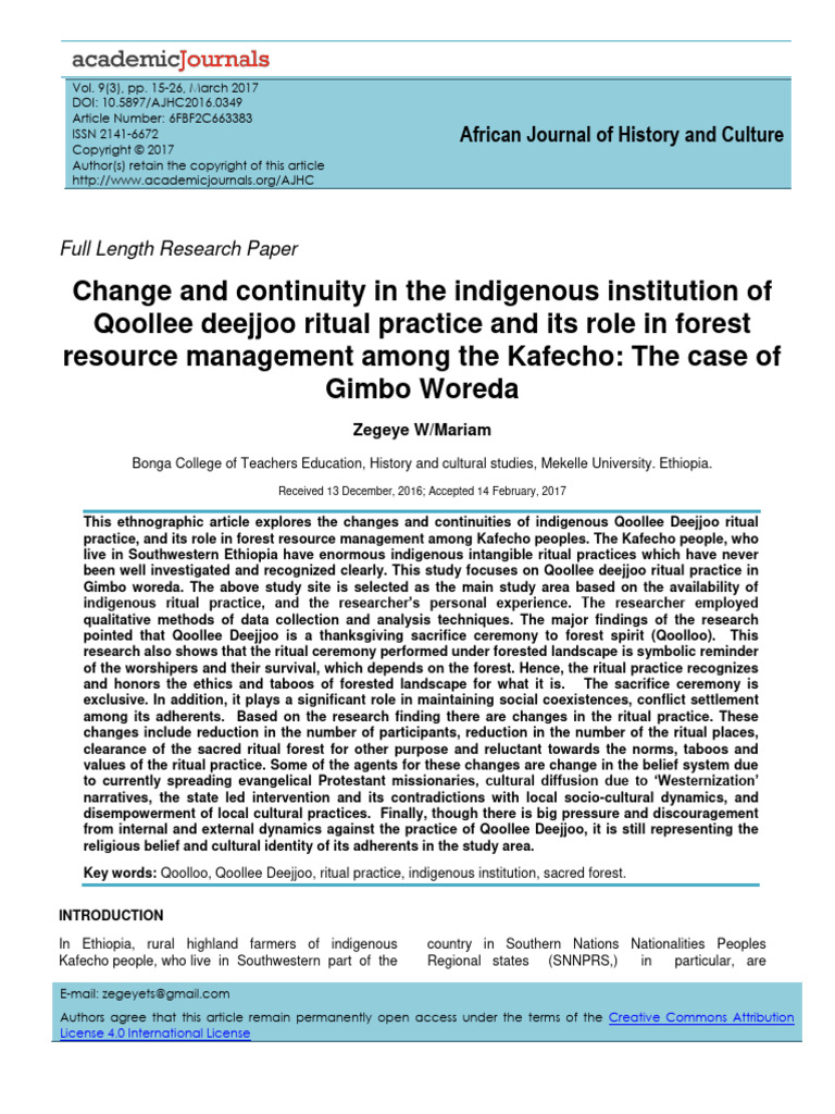 African Journal of History and Culture C | PDF