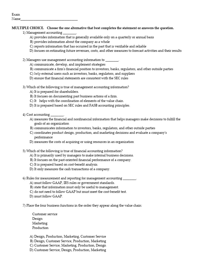 1 - Exercise - Intro With Cost Behavior - 20240828 | PDF