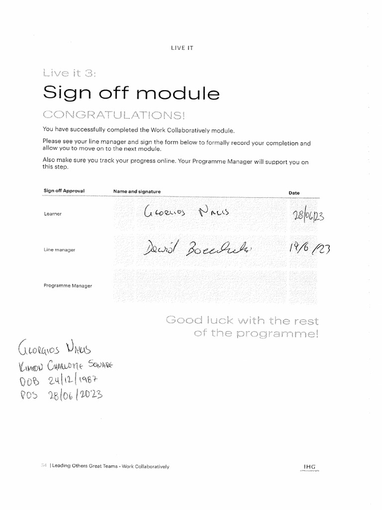 7.work Collabollatery Sign Off and Exercises | PDF