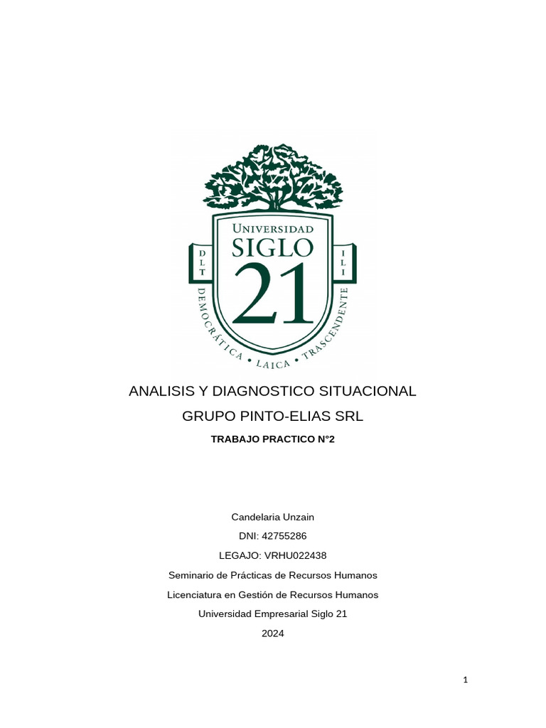 UNZAIN Candelaria TP2 (PP) | PDF | Gestión de recursos humanos | Business
