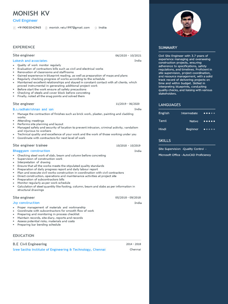Monish KV Resume | PDF
