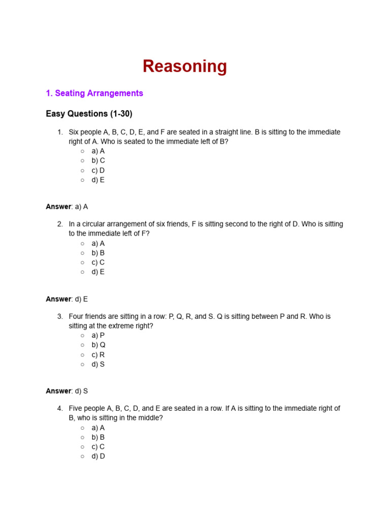Reasoning 2 | PDF