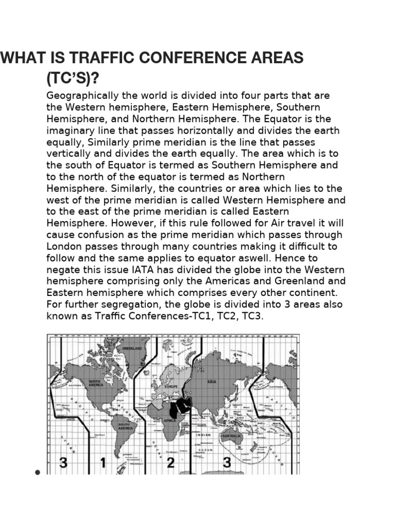 What Is Traffic Conference Areas | PDF