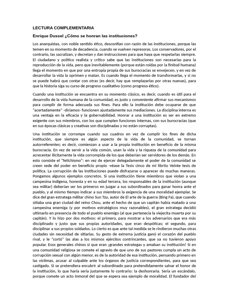 LECTURA COMPLEMENTARIA | PDF