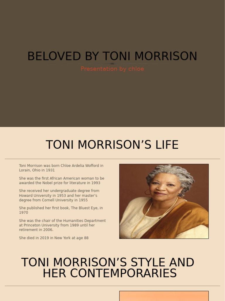 Beloved by Toni Morrison | PDF | General Fiction
