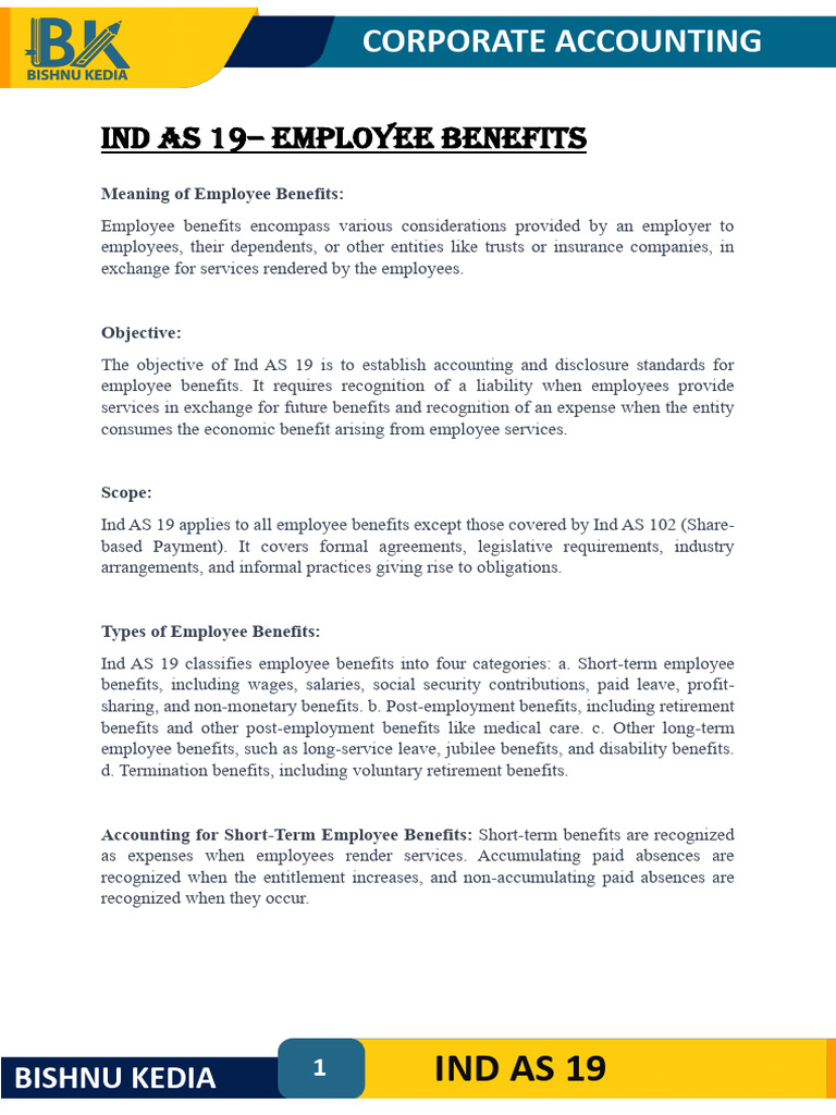 Ind AS 19 | PDF