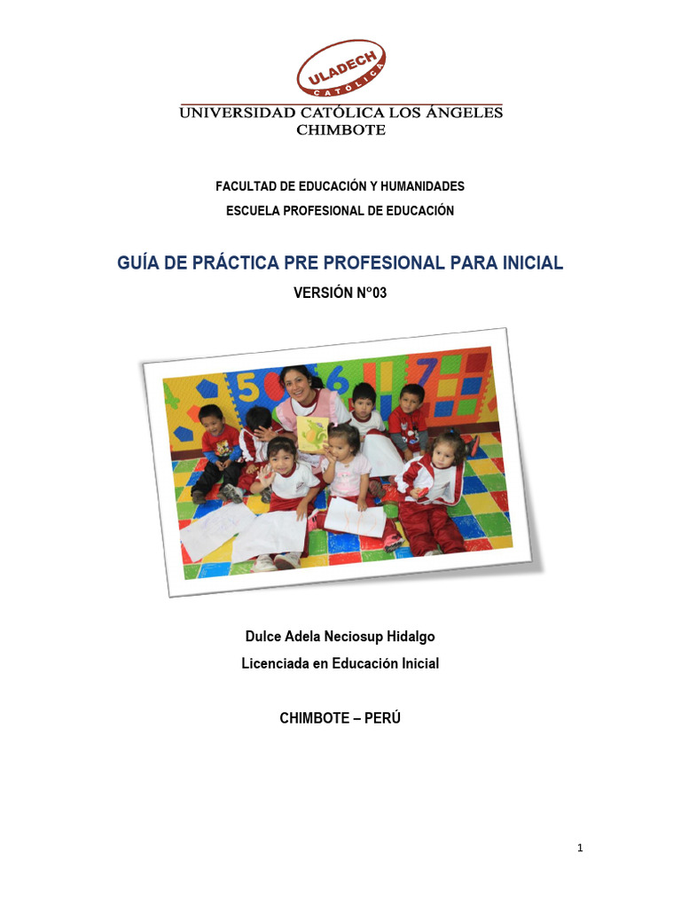 Guía de Práctica Pre Profesional para Inicial 2020-2 | PDF | Evaluación | Aprendizaje