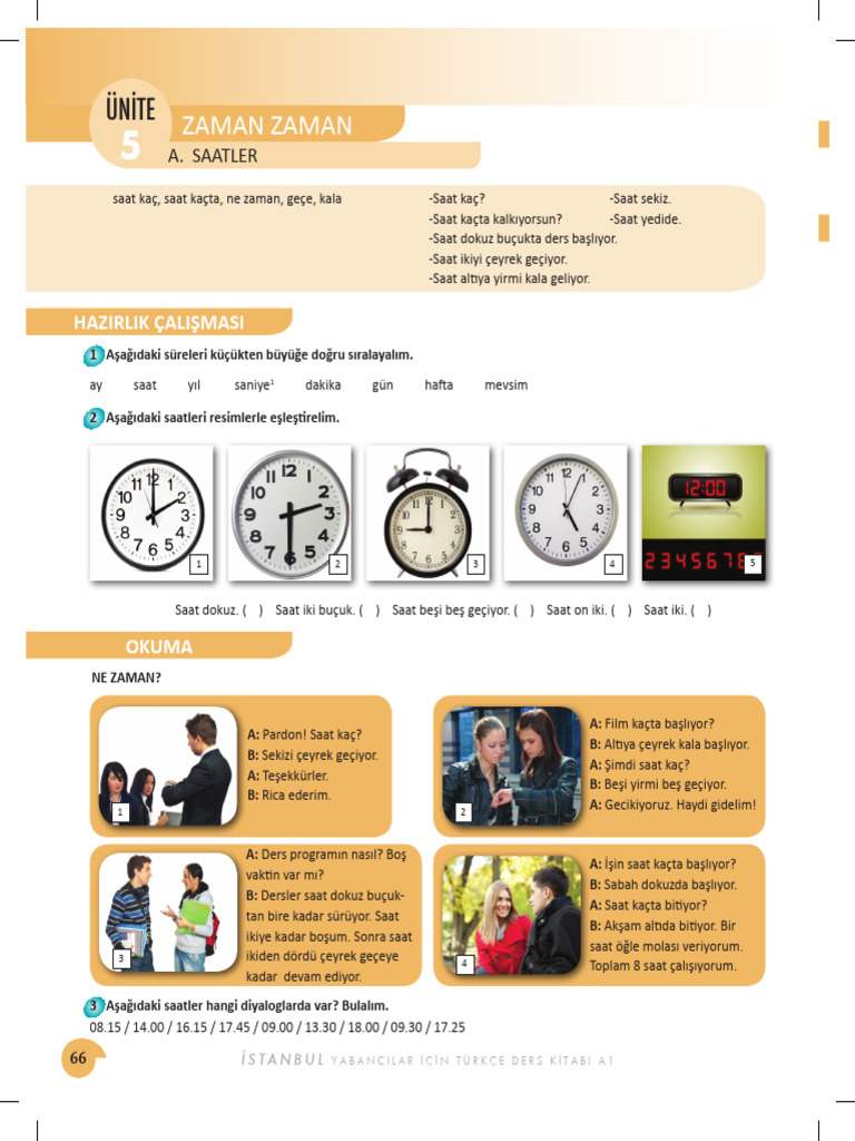 Istanbul A1 Ders Kitabi 104S | PDF