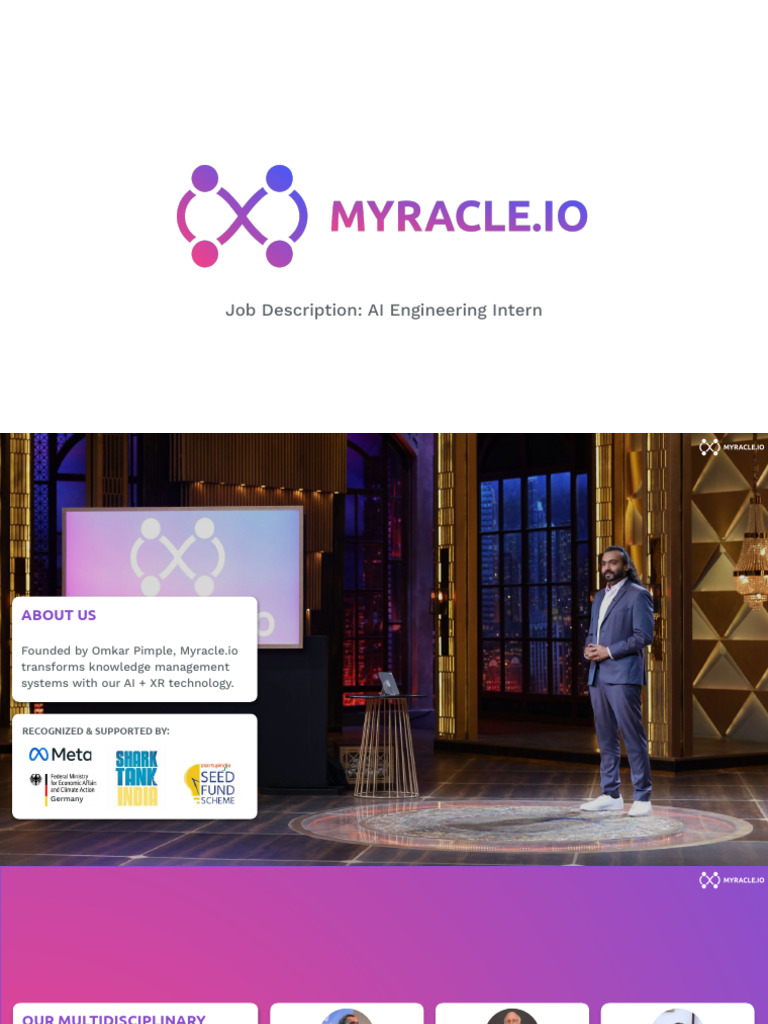 AI Engineering Intern JD - Myracle - Io | PDF