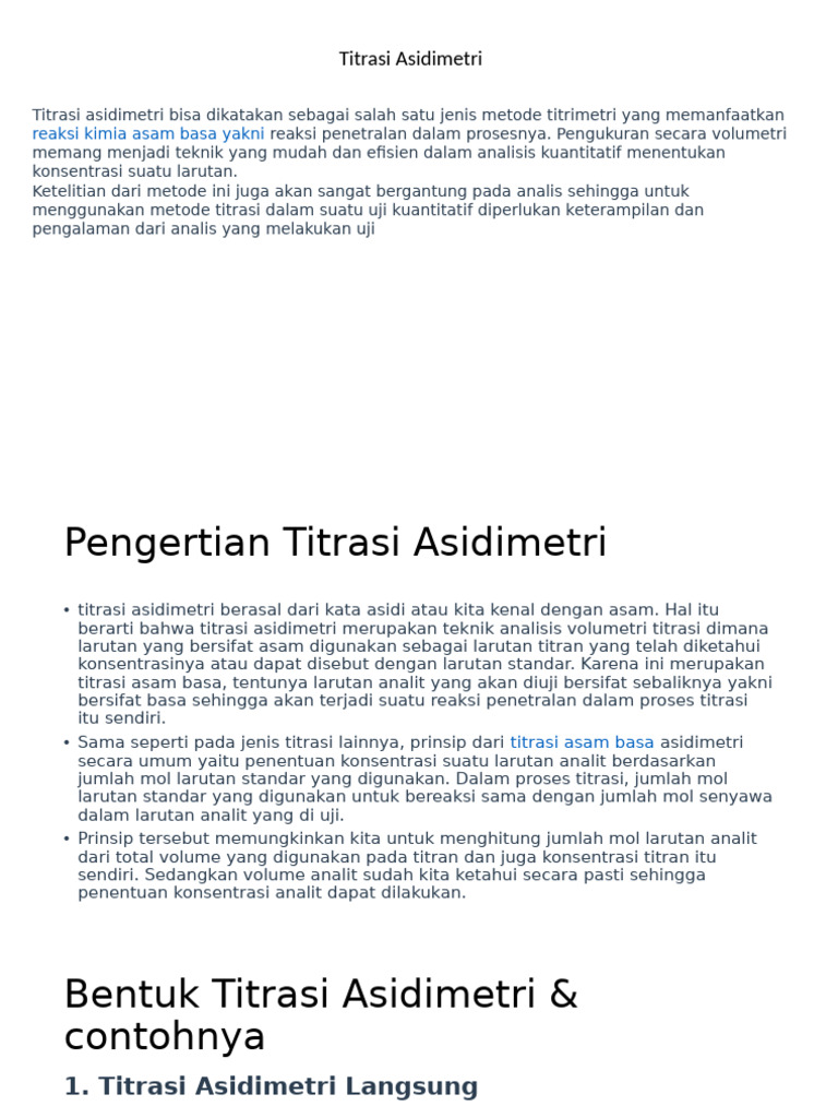 Titrasi Asidimetri Tugas Kimia | PDF