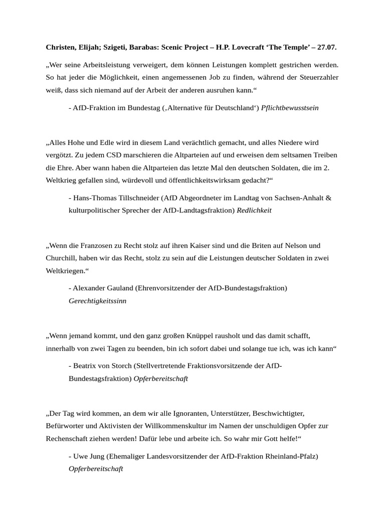 Christen - Szitegi - AfD-Quotes | PDF
