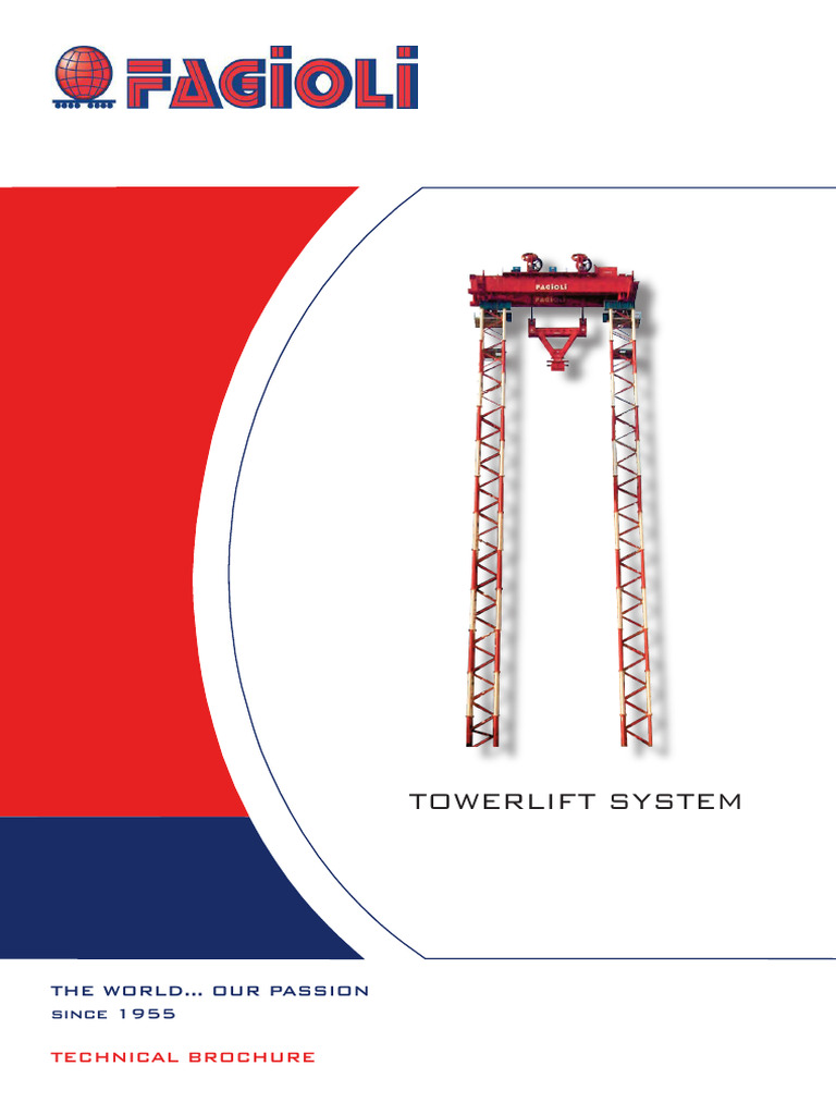 08 B FAGIOLI TECHNICAL DATA TOWERLIFT SYSTEM | PDF