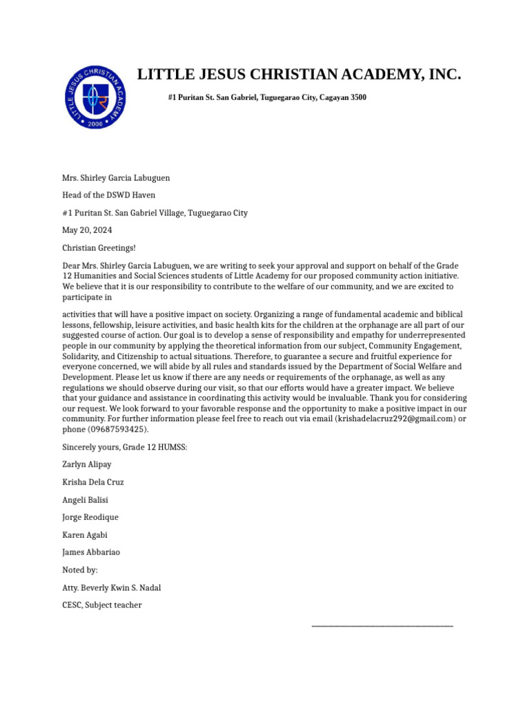 Community Action File g12 Humss | PDF