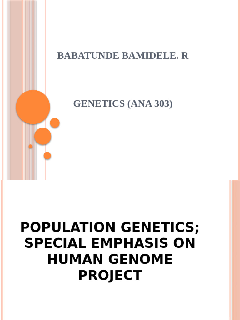 Population Genetics | PDF | Mutation | Genotype