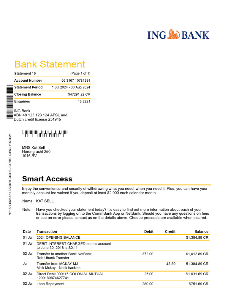 KAT SELL Bank-Statement | PDF