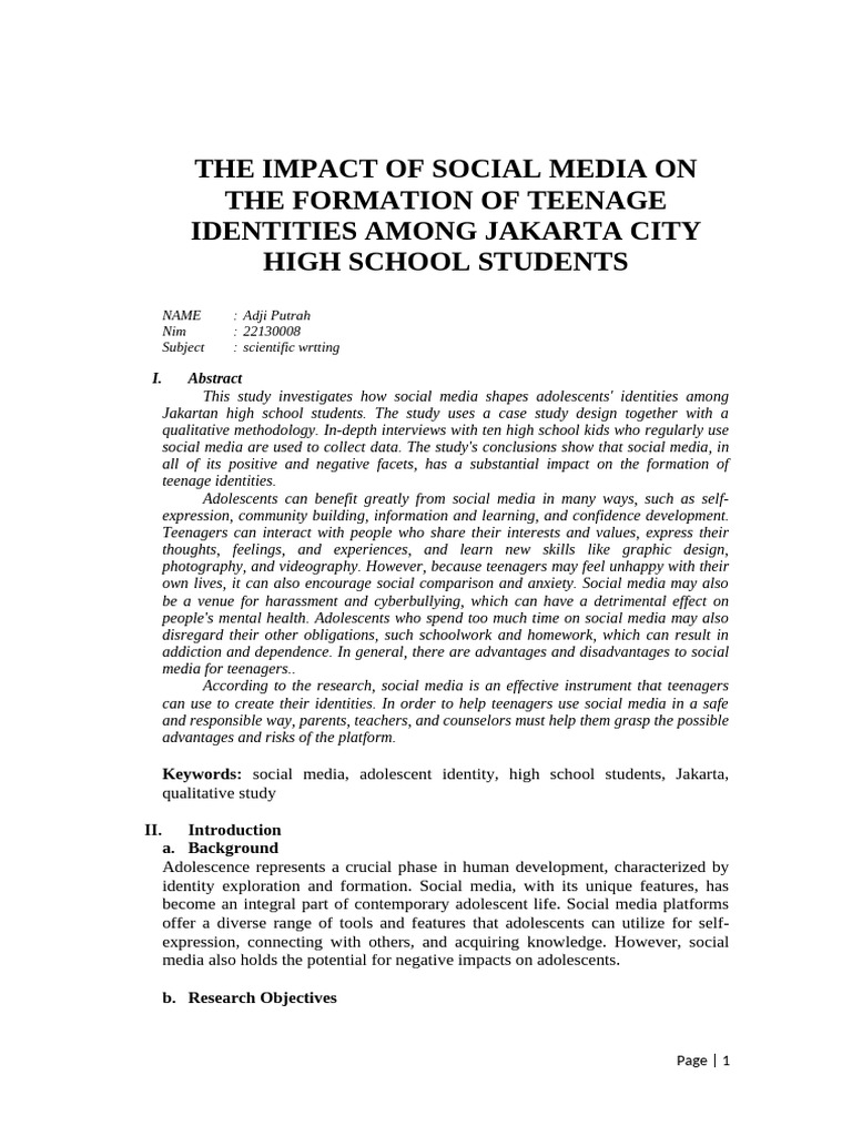 Article of Scientific Writting (Adji Putrah) | PDF | Social Media ...