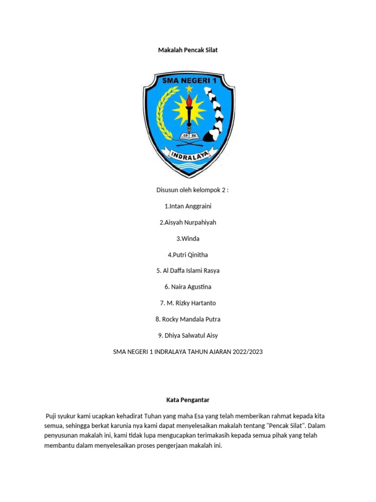 Makalah Pencak Silat Kel 2 X.4 | PDF