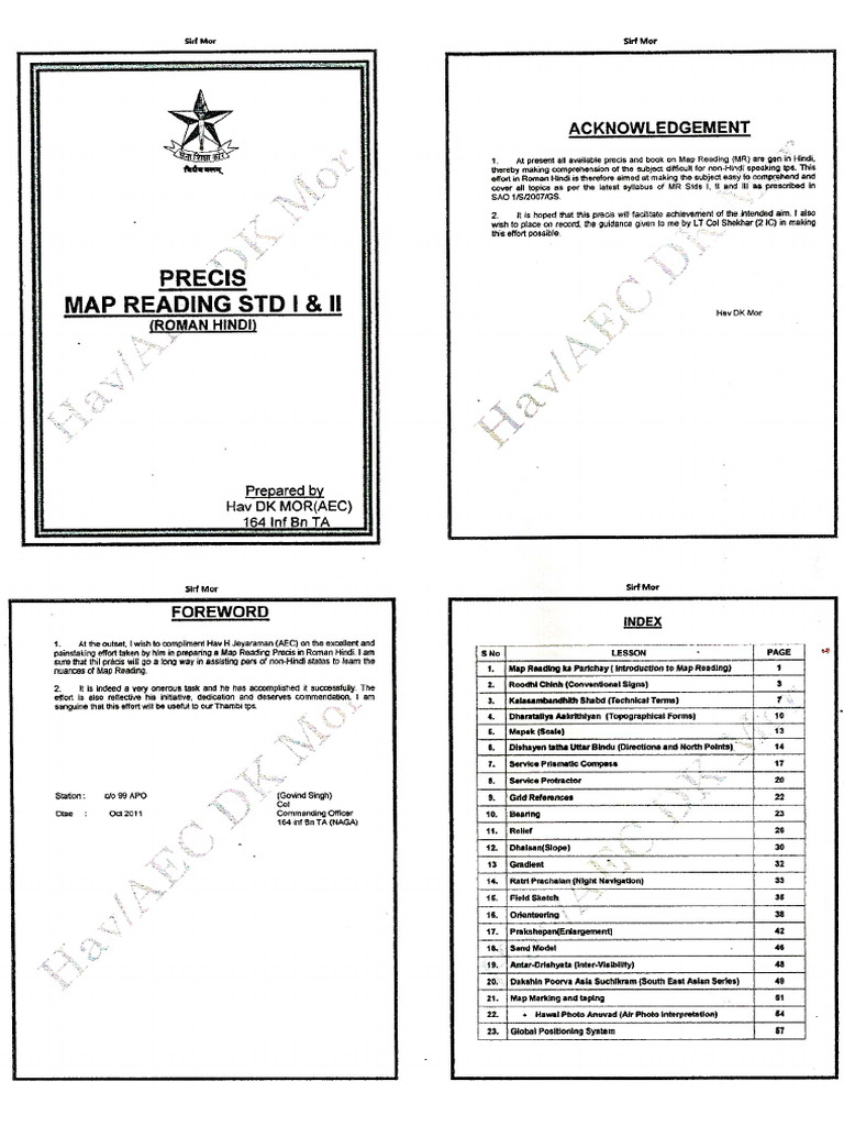 ROMAN Worth Short Precis Map Reading PDF File - Copy | PDF