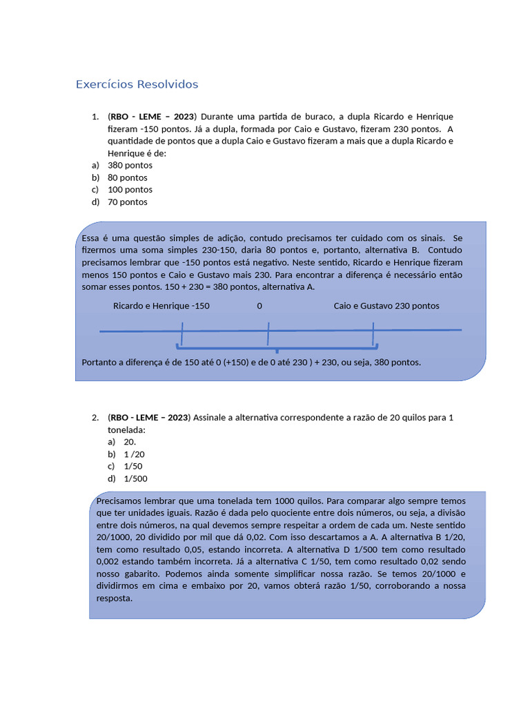 Matematica RBO | PDF