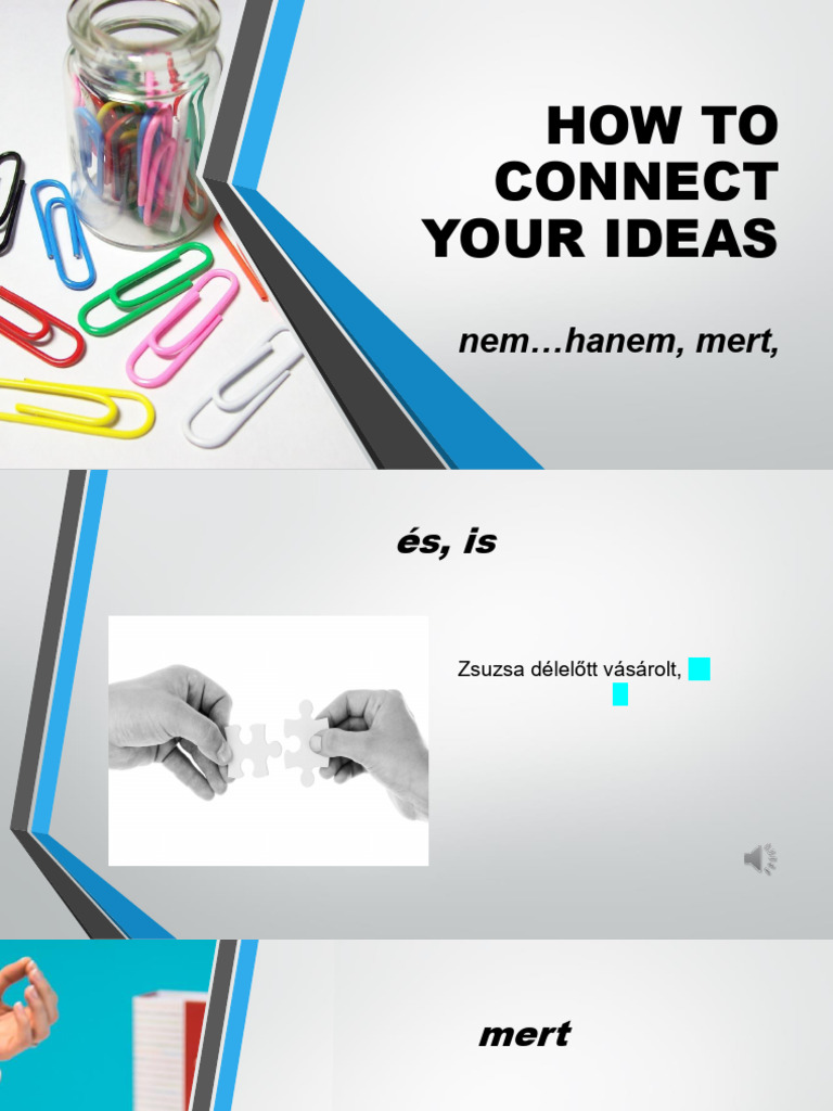 How To Connect Your Ideas Mondatalkotás | PDF