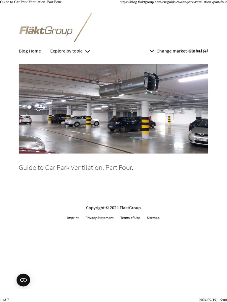 Guide to Car Park Ventilation. Part Four. | PDF