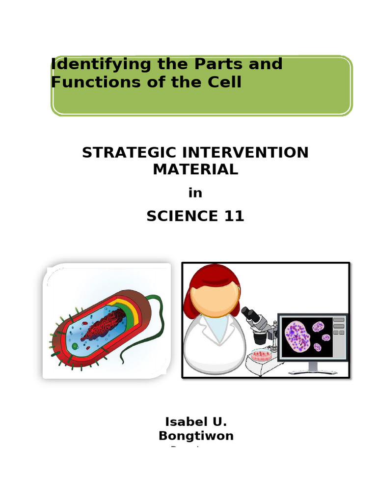 Passed 126-08-19 Ifugao Identifying The Parts and Functions of The Cell ...