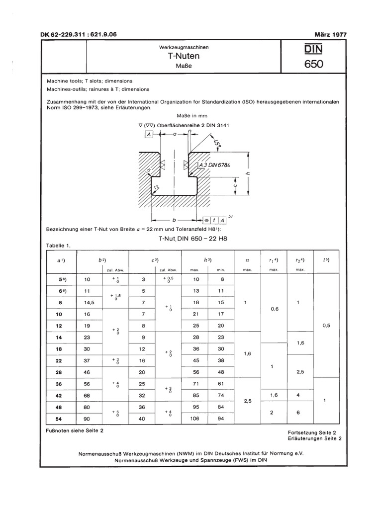 Din 650 1977-03 | PDF