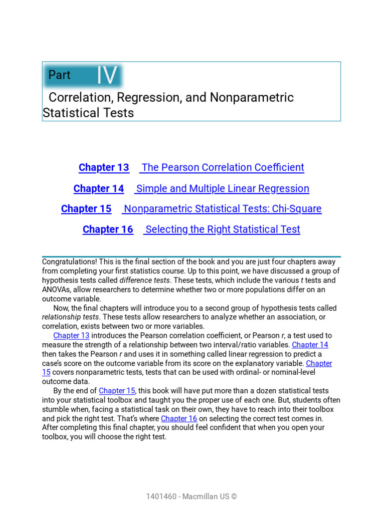 Chapter 13-Using and Interpreting Statistics A Practical Text For The ...