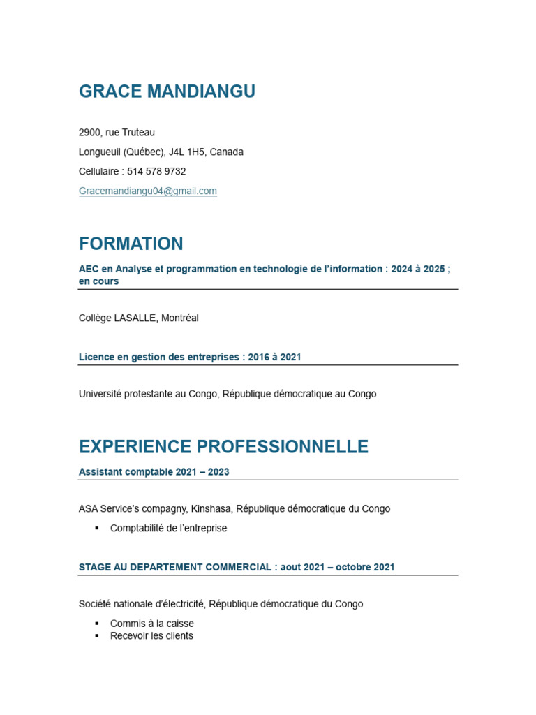 Mon CV | PDF