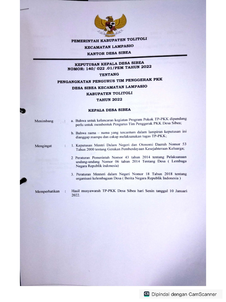 SK PKK Desa Sibea | PDF