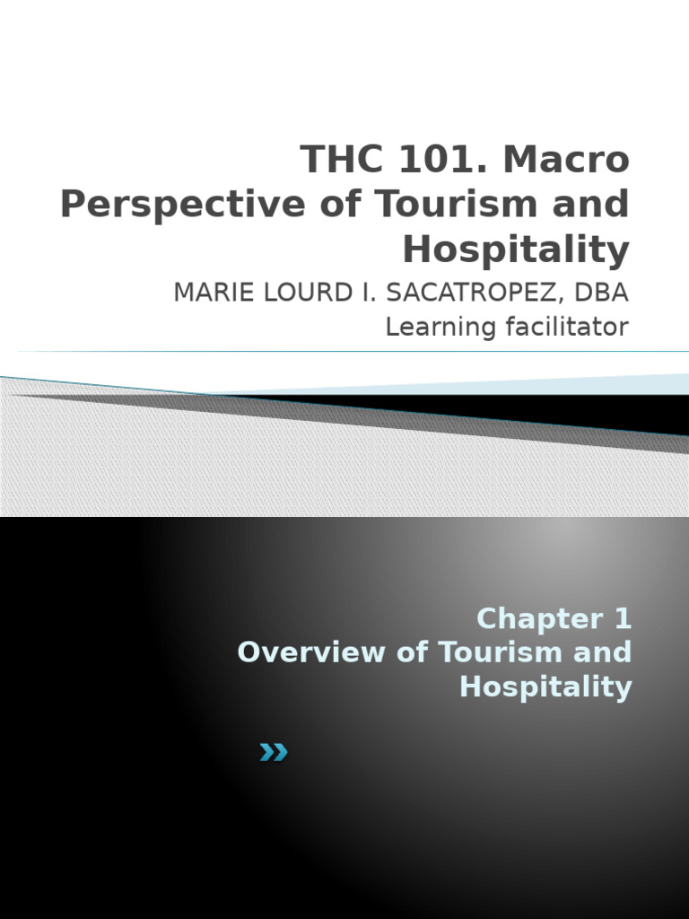 THC 101 Chapter 1 | PDF