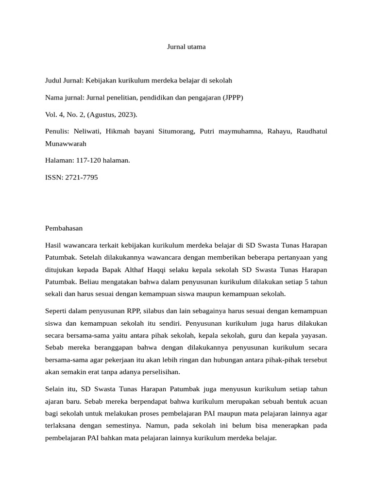 Materi CJR Kurikulum | PDF