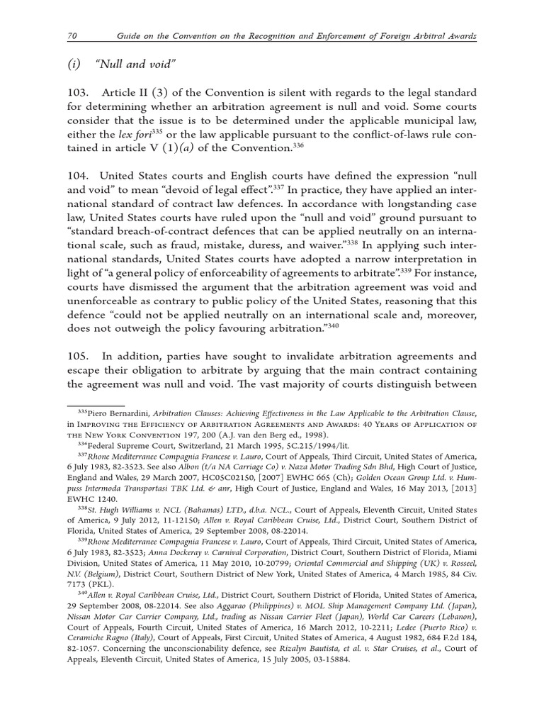 UNCITRAL Guide: New York Convention Insights | PDF | Arbitration | Social Science