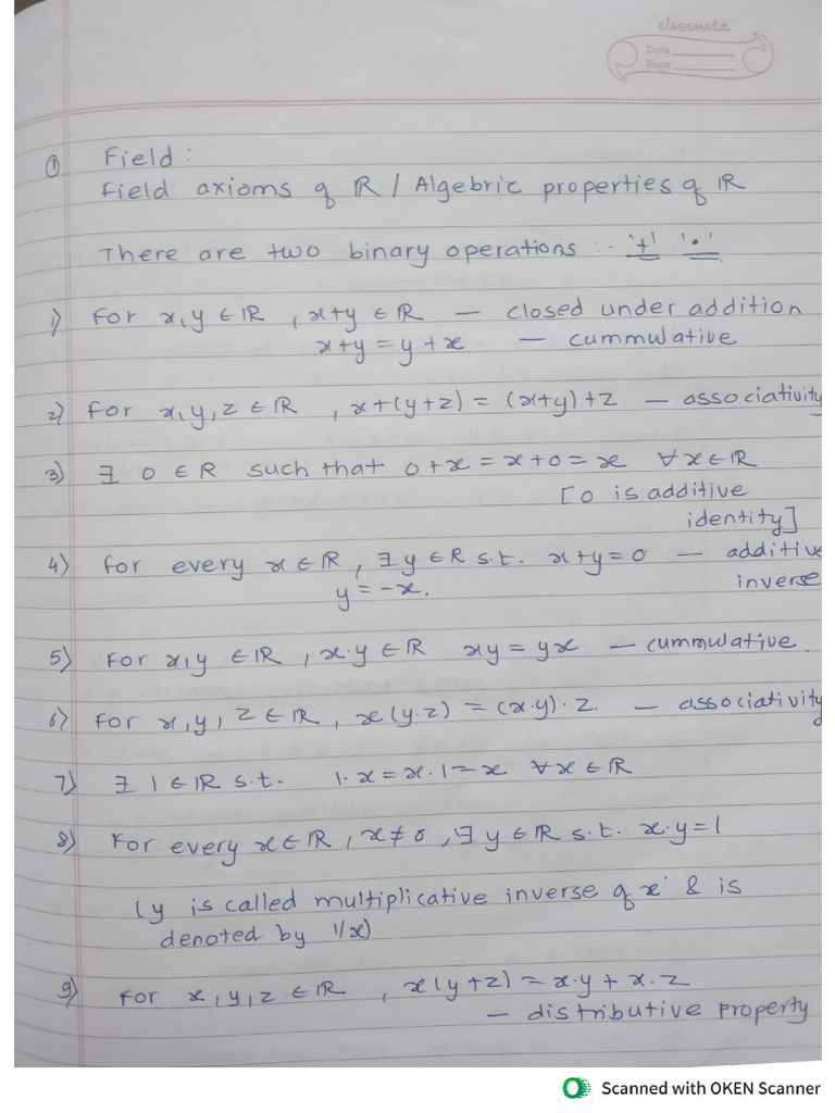 Linear Algebra Class Notes FC Collage Pune | PDF
