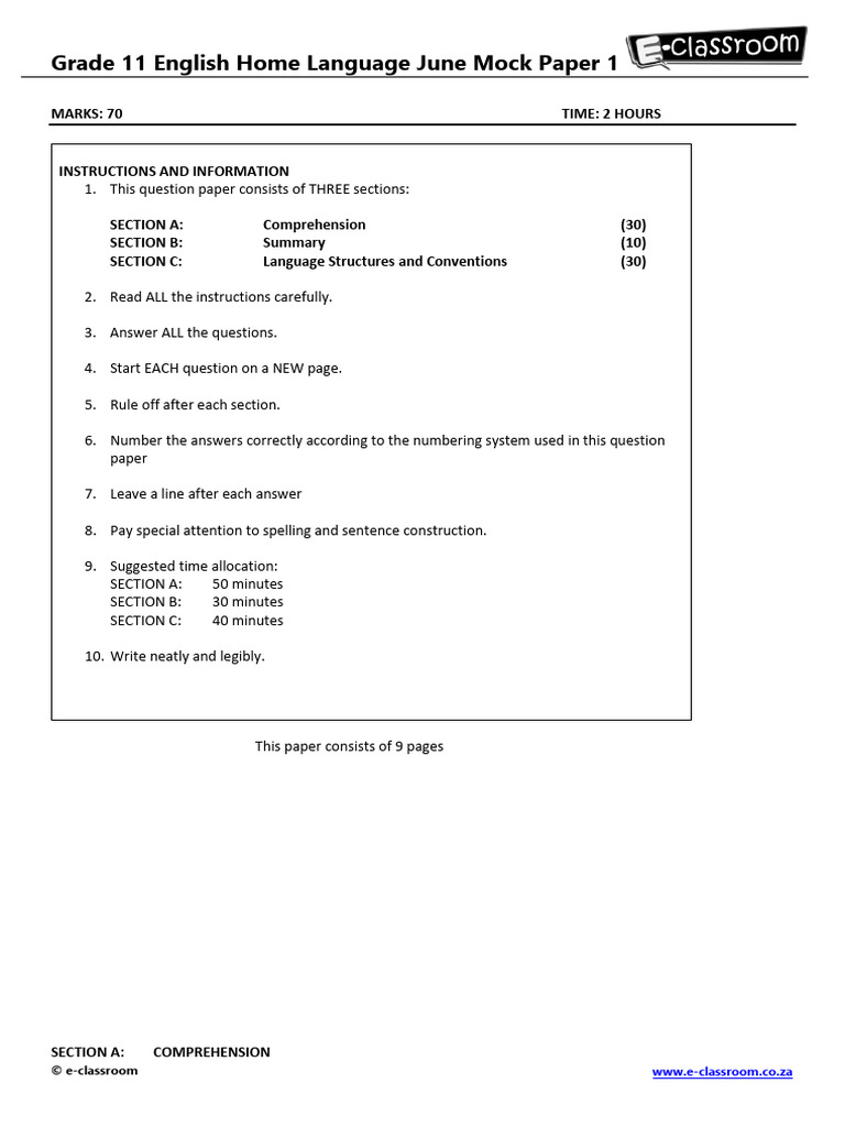 Gr11 Ehl June Mock Paper 1 Language Addicted To Selfies | PDF