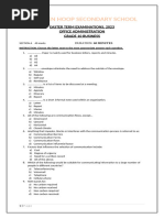 Administration Section Written Test Questions | PDF | Microsoft Office ...
