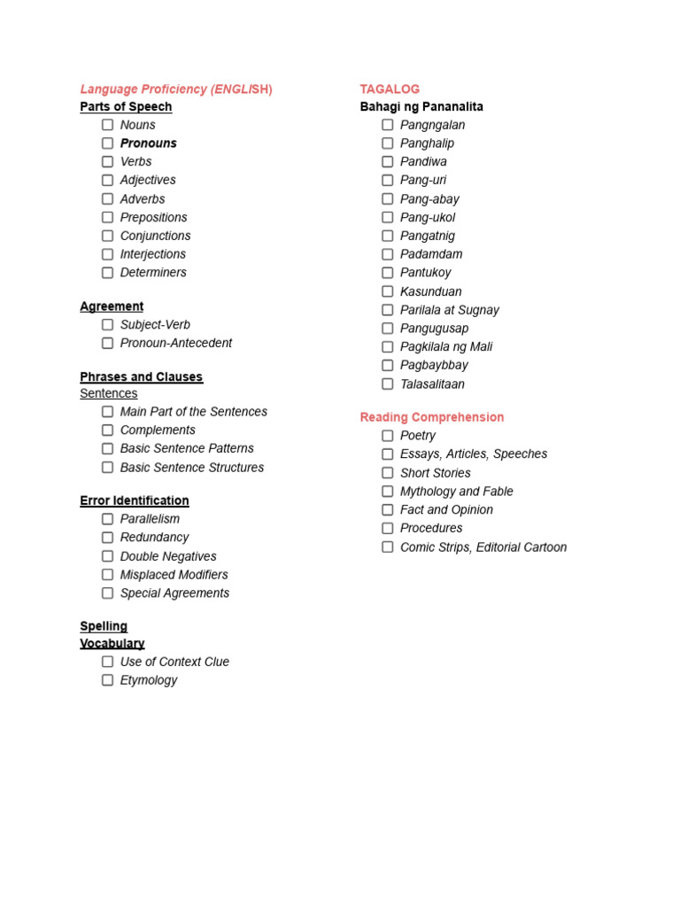 Upcat Study Guide 1 | PDF