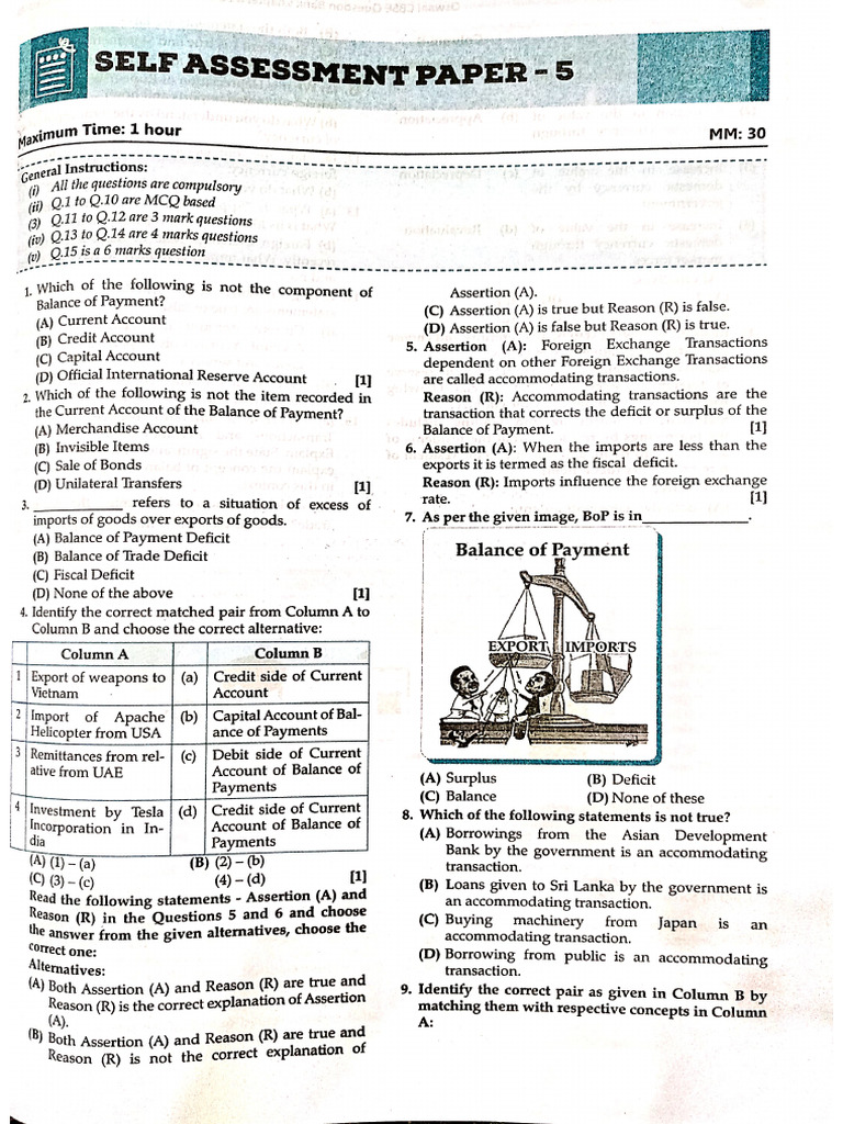 Bop Self Assessment Paper | PDF