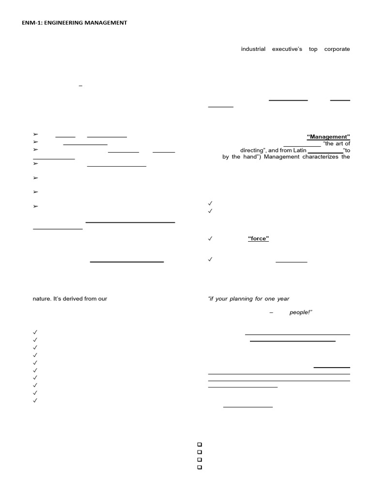 Engineering Management | PDF
