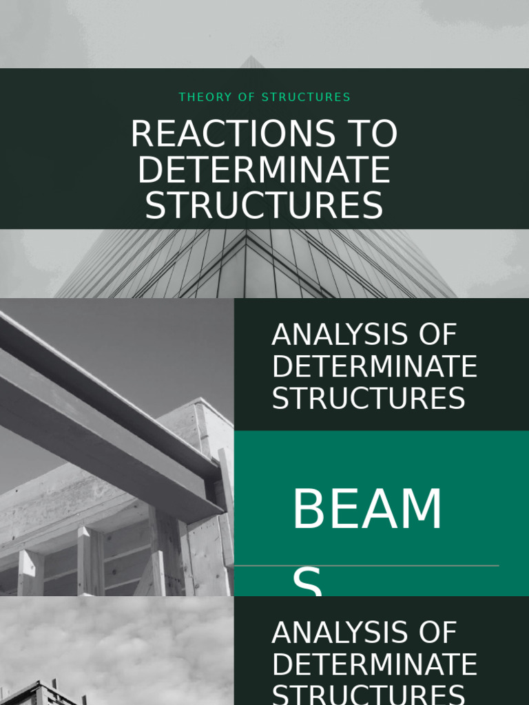 02 Reactions To Determinate Structures Beams & Frames | PDF