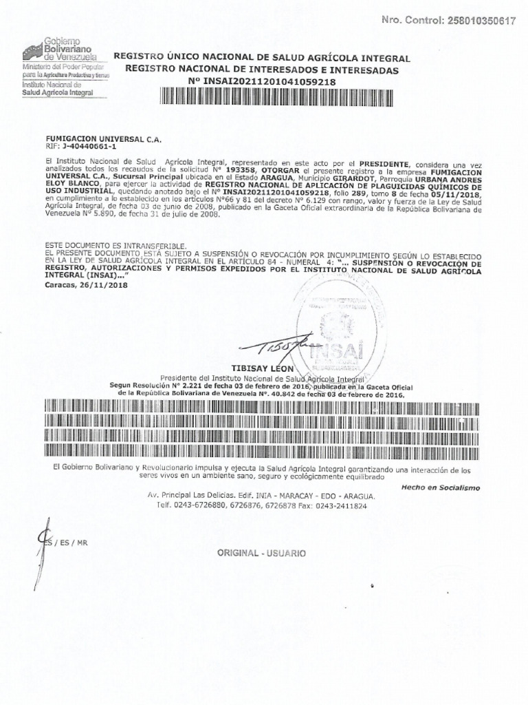 01-Permiso Insai | PDF