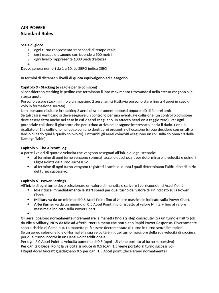 AIR POWER Standard Rules | PDF | Military Technology | Missile