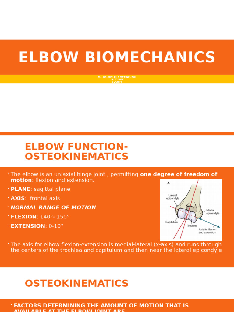Elbow Biomechanics | PDF