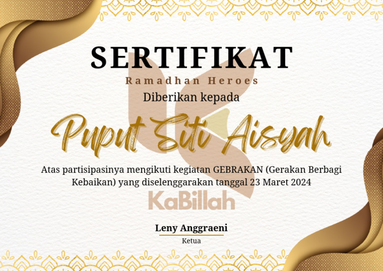 E-Sertifikat Puput | PDF