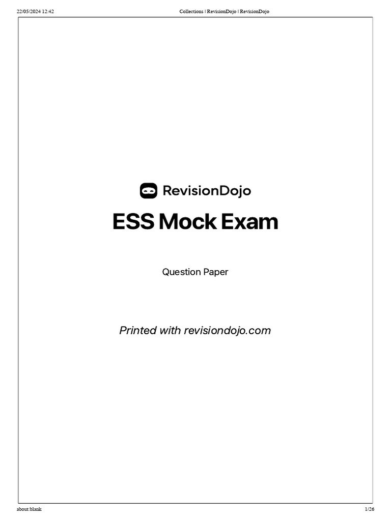 Ess Mock Exam | PDF
