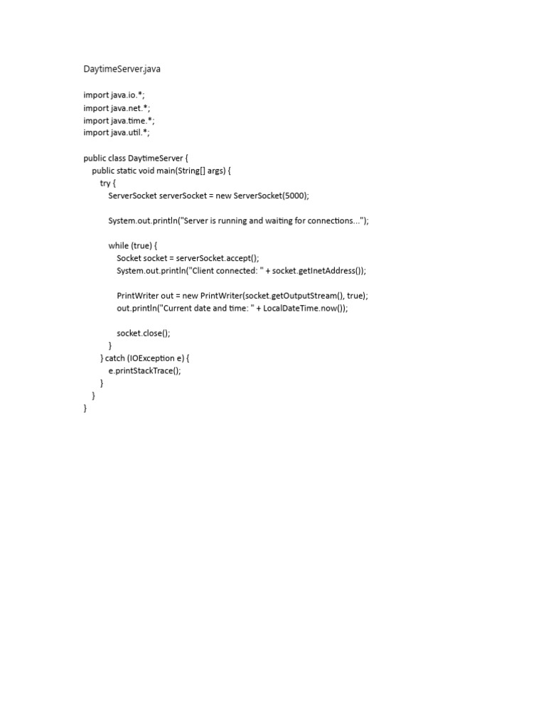 Daytime Server | PDF