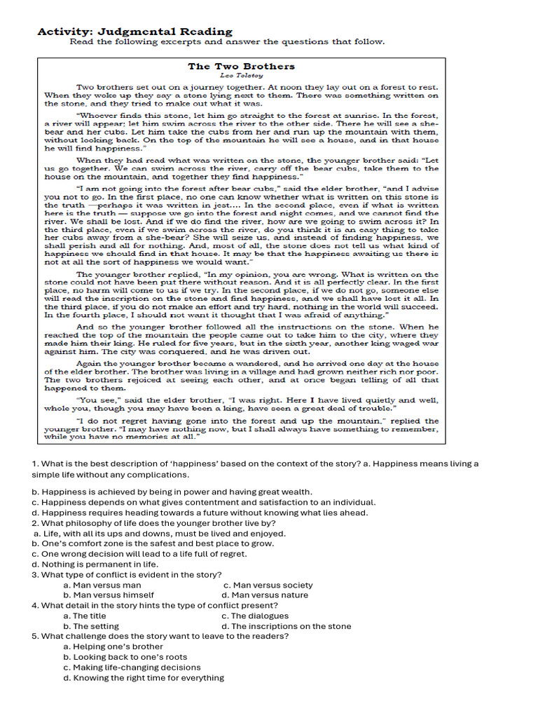 Evaluating Range Of Text Quiz Pdf