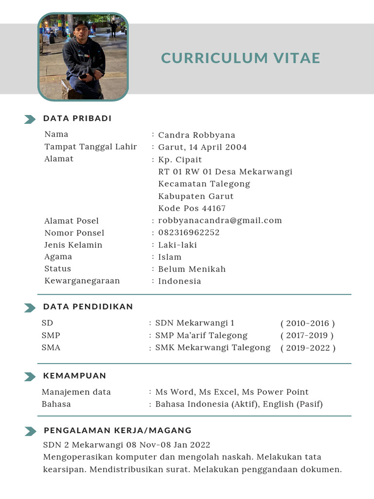 CV Candra Robbyana | PDF